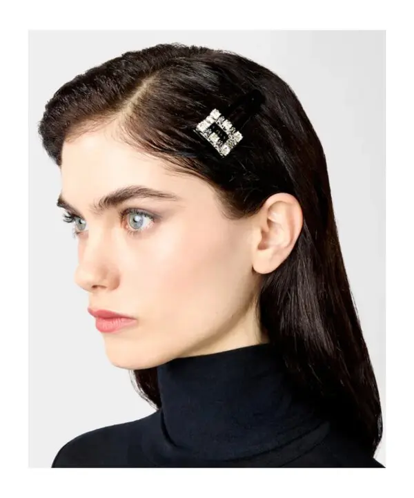 ROGER VIVIER Tres Vivier Strass Hair Clip