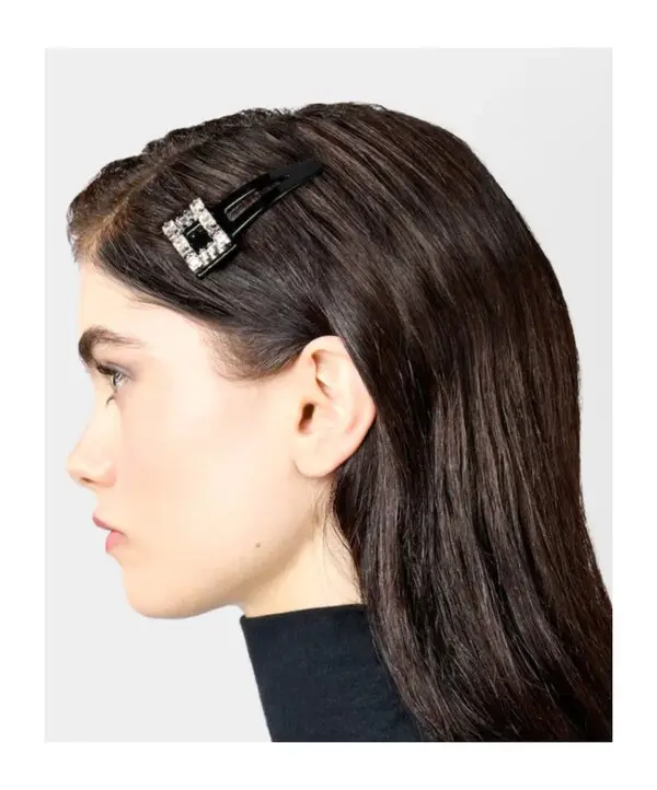 ROGER VIVIER Tres Vivier Strass Hair Clip