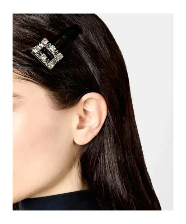 ROGER VIVIER Tres Vivier Strass Hair Clip