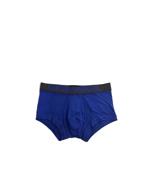 Emporio Armani Logo Elastic Waist Panties - Blue