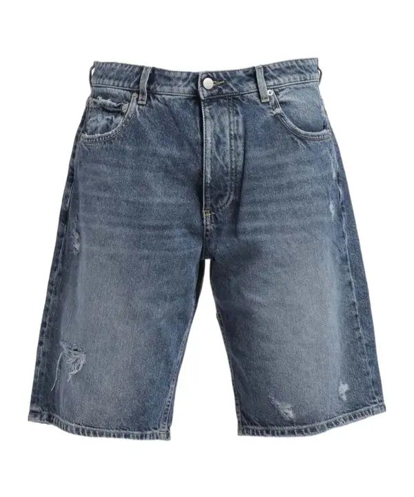 ICON DENIM LOS ANGELES Bobby Distressed Shorts - Gray