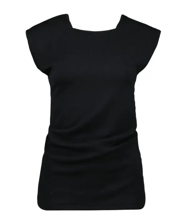 Khaite Josif Top With Cap Sleeves And Square Neck