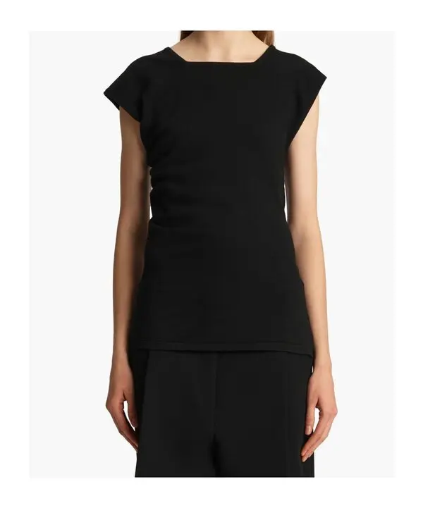 Khaite Josif Top With Cap Sleeves And Square Neck