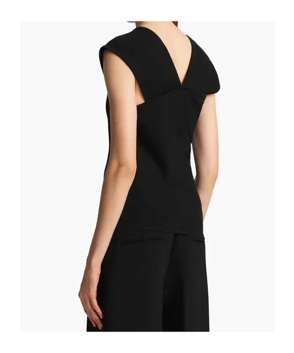 Khaite Josif Top With Cap Sleeves And Square Neck