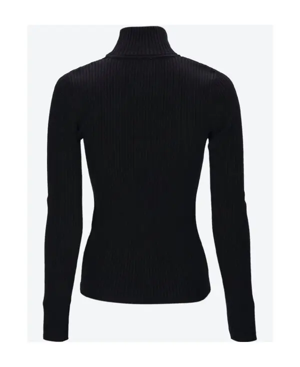 COURREGES Courrèges Cut-out Ribbed High Neck Jumper - Black