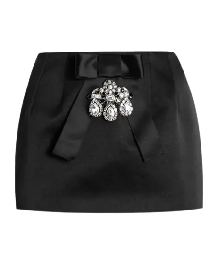 Dolce & Gabbana Duchess Mini Skirt With Embellishment