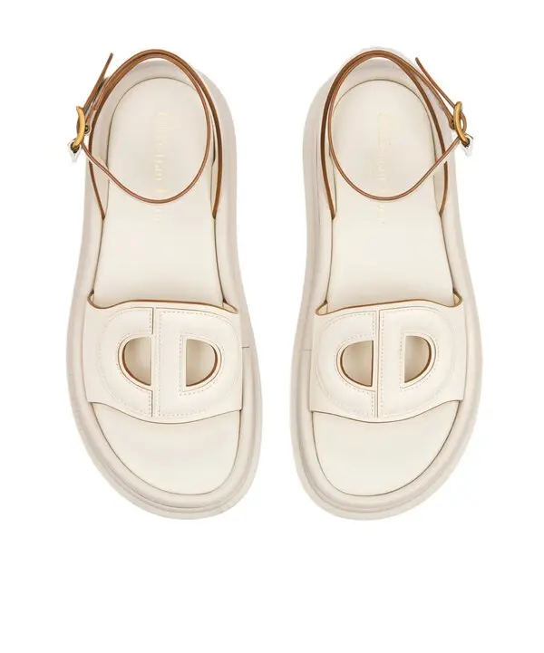 Dior D-club Open Toe Sandal With Buckle Detail