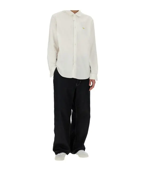 Junya Watanabe X Maison Kitsuné Logo-embroidered Shirt