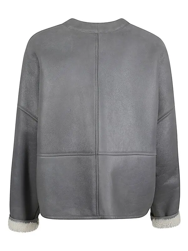 Loewe Pebble Leather Cardigan - Light Grey