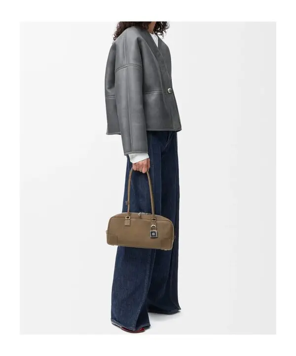 Loewe Pebble Leather Cardigan - Light Grey