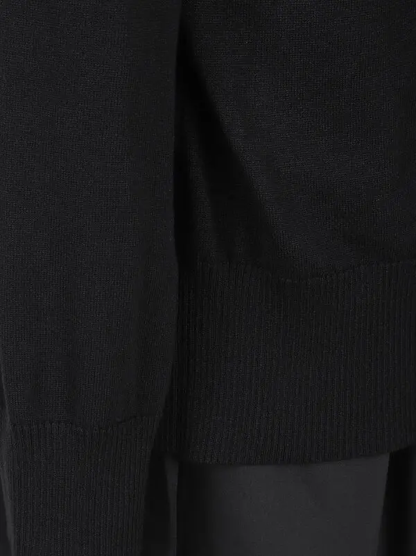 Sacai Long-sleeved Patchwork Dress