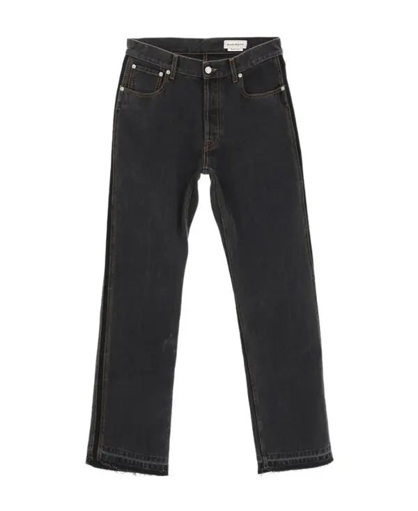 Alexander McQueen Straight-leg Jeans With Side Stripe Detail
