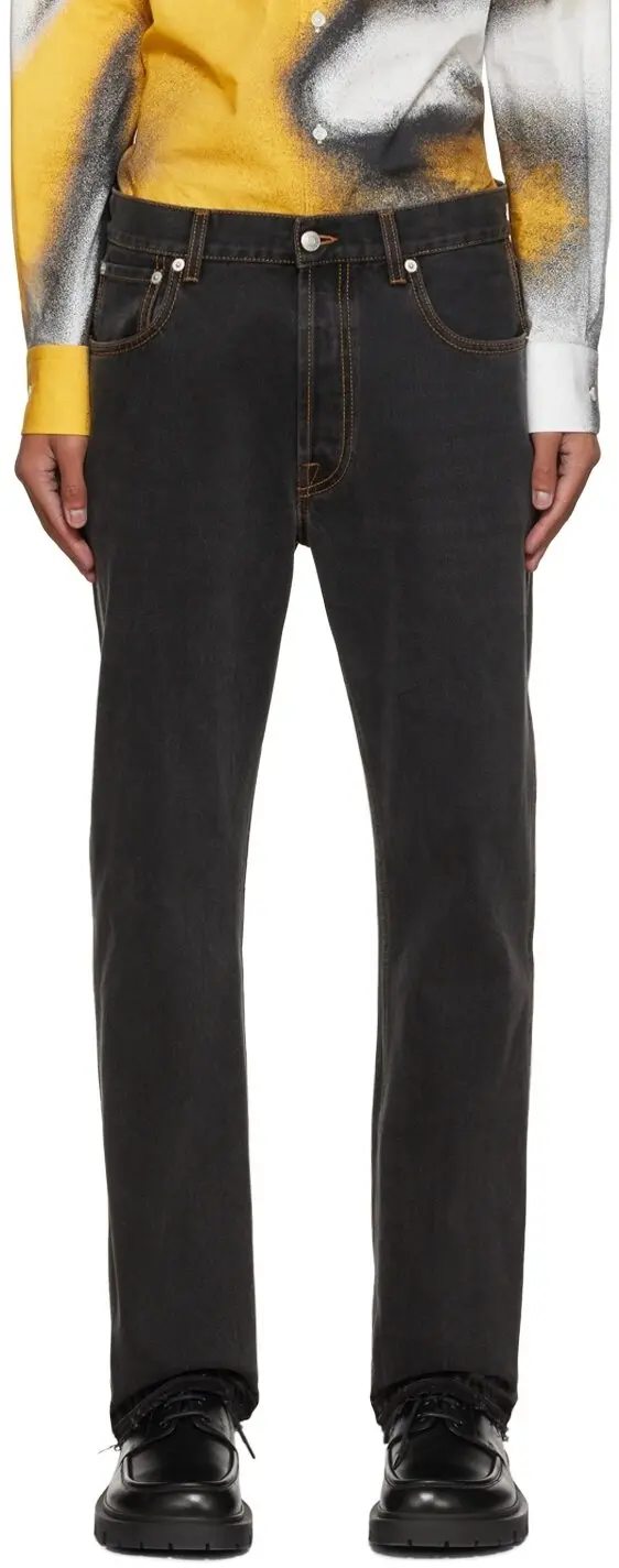 Alexander McQueen Straight-leg Jeans With Side Stripe Detail