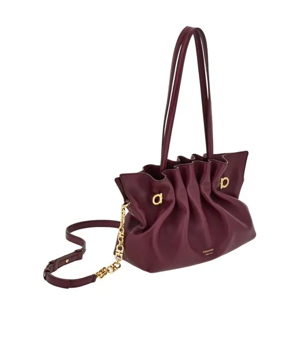 FERRAGAMO Gancio Soft-bag - Plum