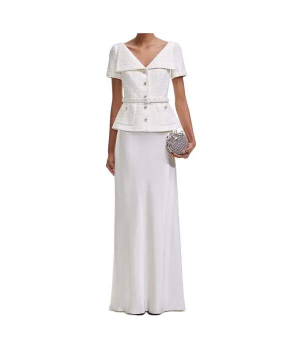 SELF-PORTRAIT Paneled Maxi Dress