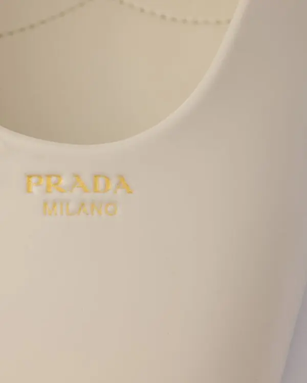 Prada Patent Leather Slingback Ballerinas - Ivory