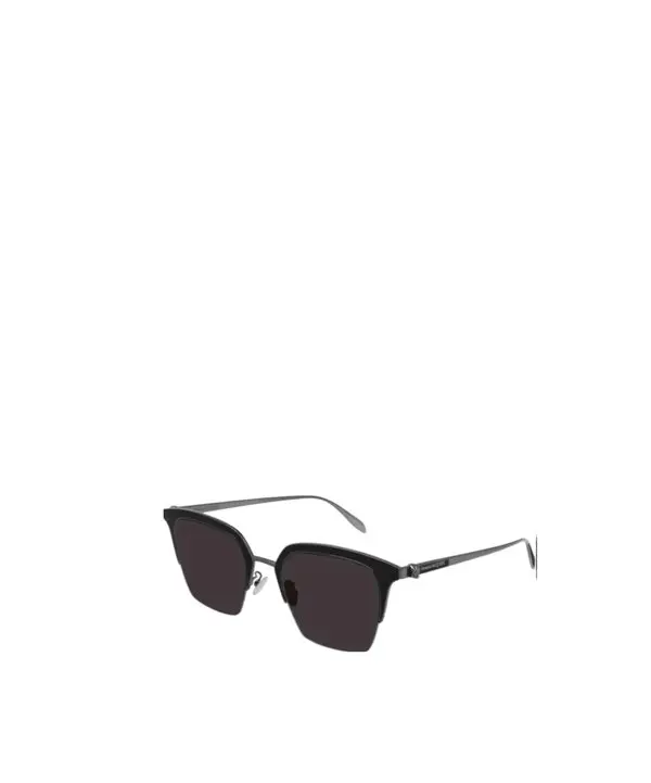 Alexander McQueen Half Rim Sunglasses - Black