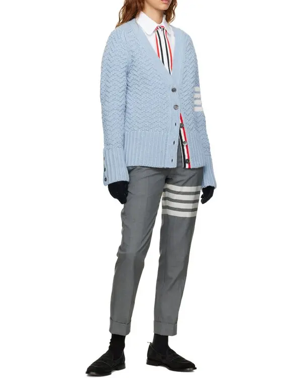 Thom Browne Grey 4-bar Tailored Cropped Pants - Medium Gray