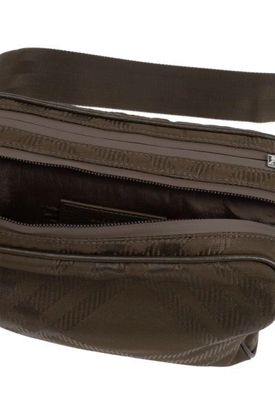 Burberry Checkered Zipped Belt Bag - Brown