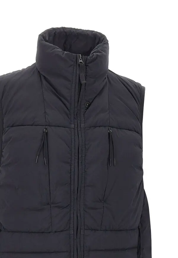 Stone Island Quilted High-neck Down Vest - Blue