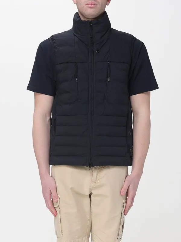 Stone Island Quilted High-neck Down Vest - Blue