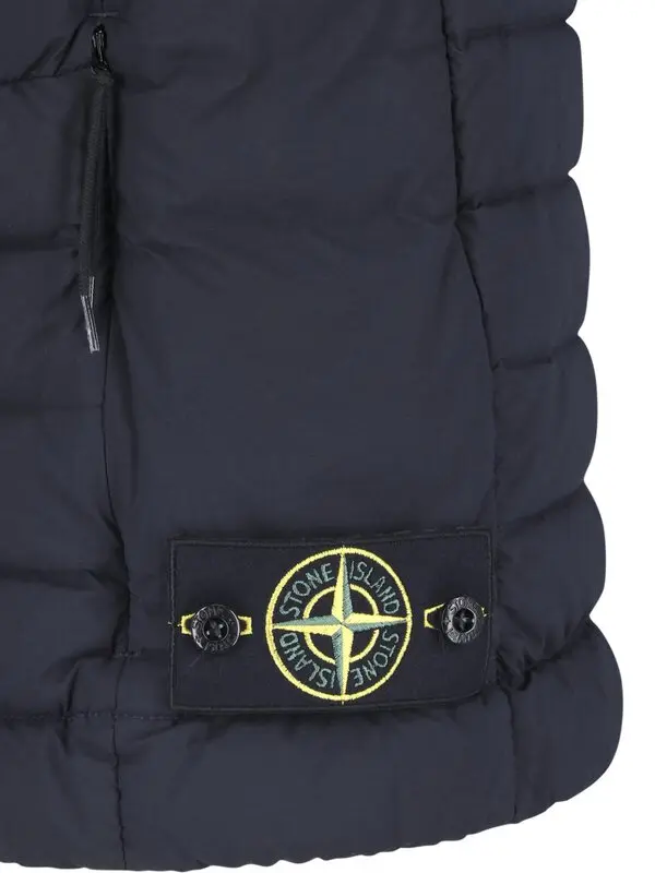 Stone Island Quilted High-neck Down Vest - Blue