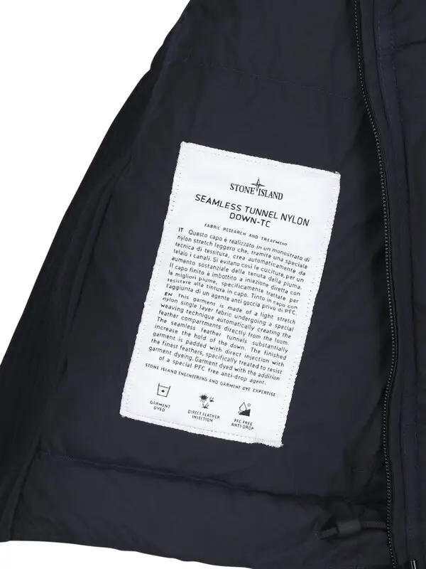 Stone Island Quilted High-neck Down Vest - Blue