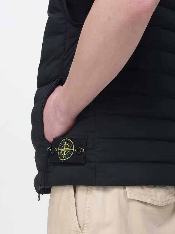 Stone Island Quilted High-neck Down Vest - Blue