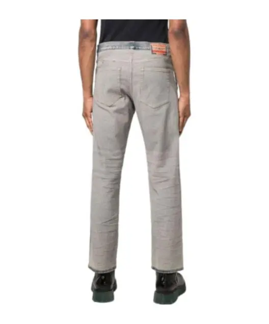DIESEL® D-viker Logo Patch Straight-leg Jeans