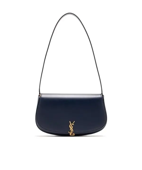 Saint Laurent Voltaire Foldover Top Mini Shoulder Bag - Black