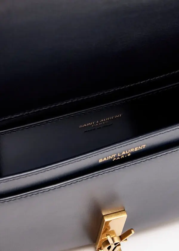 Saint Laurent Voltaire Foldover Top Mini Shoulder Bag - Black