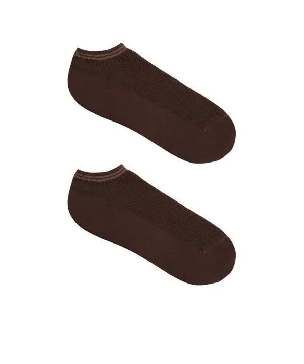 Zegna Cotton Blend Socks - Brown