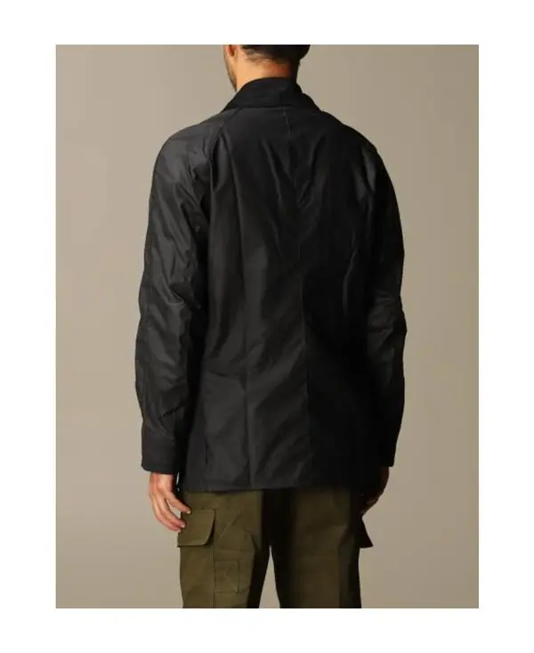 Barbour Ashby Waxed Button-up Jacket - Black