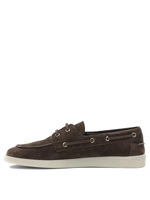 Prada Suede Lace-up Shoes - Brown