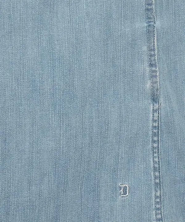 DONDUP Mandarin Collar Denim Shirt