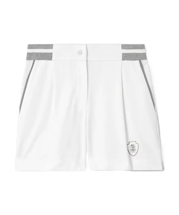 Brunello Cucinelli Logo-patch Track Shorts - White