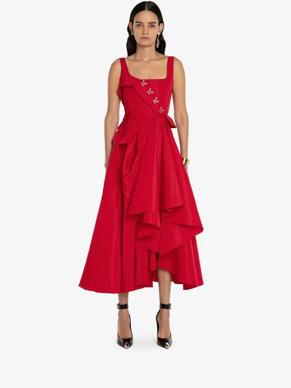Alexander McQueen Hook-embellished Drape Dress