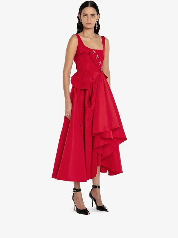 Alexander McQueen Hook-embellished Drape Dress