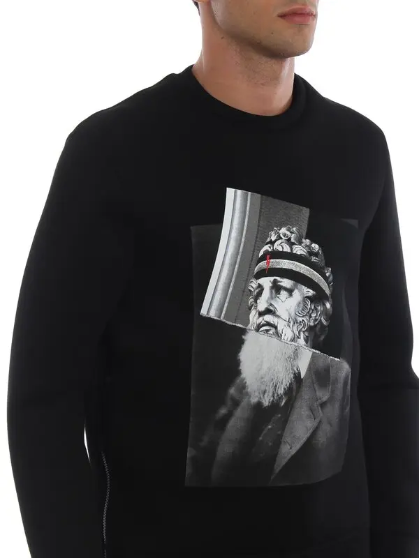 Neil Barrett Front Printed Detail Hoodie