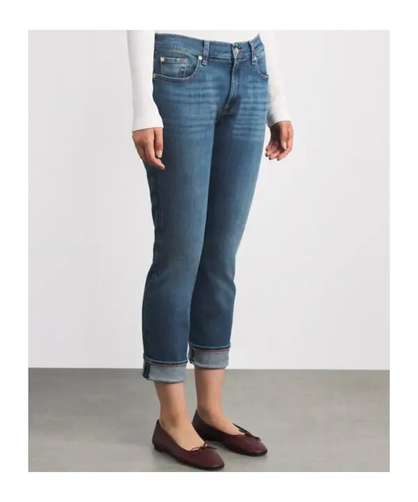 7 For All Mankind Mid-rise Belt Loop Jeans - Blue