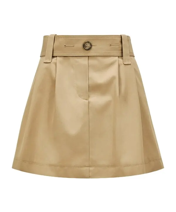 Moncler Gabardine Mini Skirt - Camel