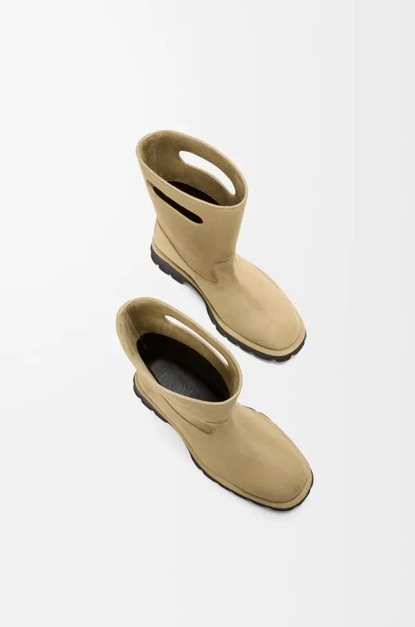 Loewe Bobby Boot In Waxed Split Calfskin