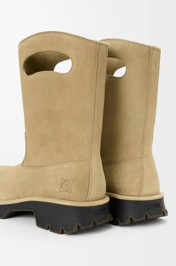 Loewe Bobby Boot In Waxed Split Calfskin