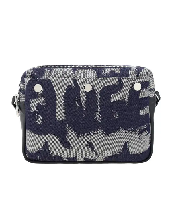 Alexander McQueen Graffiti Pattern Shoulder Bag - Black