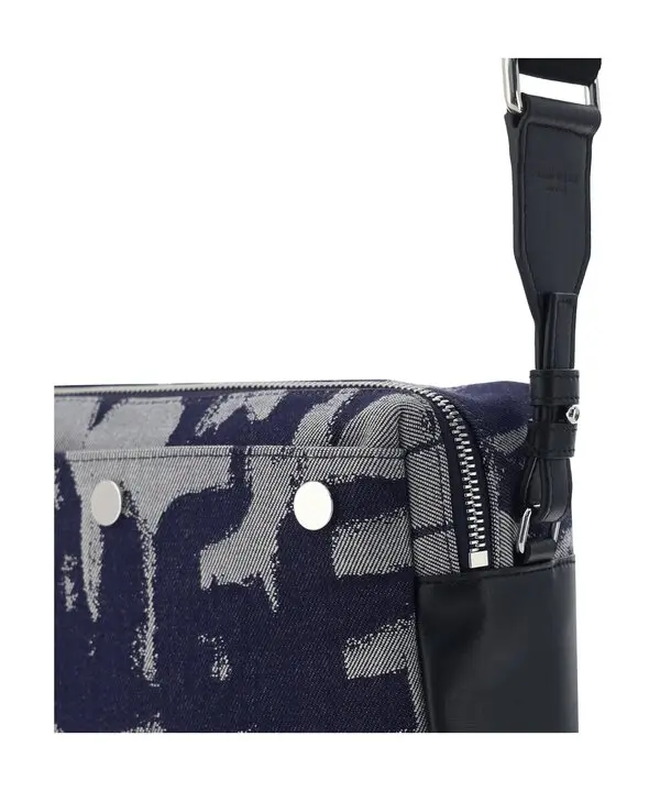 Alexander McQueen Graffiti Pattern Shoulder Bag - Black