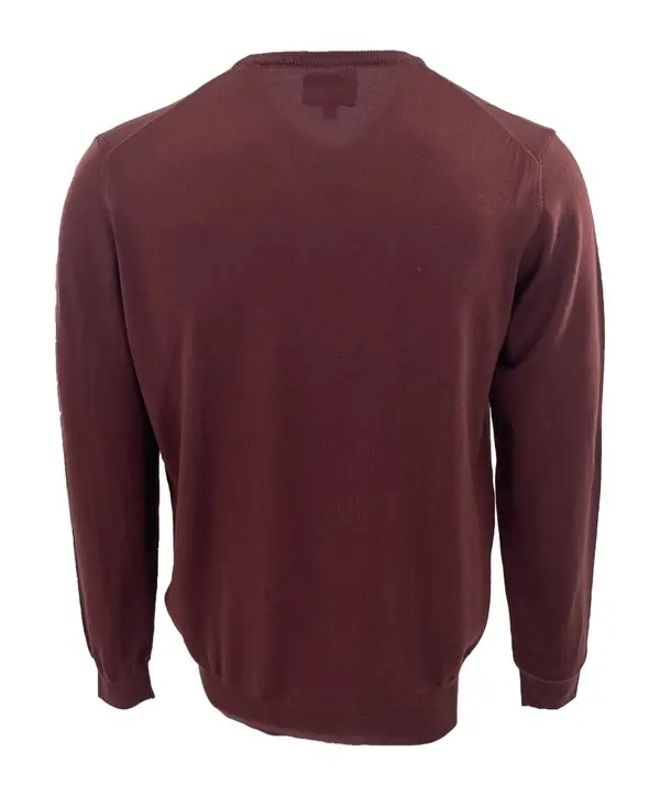Emporio Armani V-neck Fine Knit Sweater - Brown
