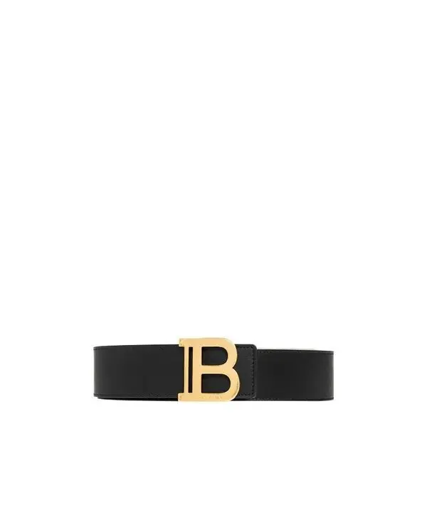 Balmain Logo Buckle Belt - Black