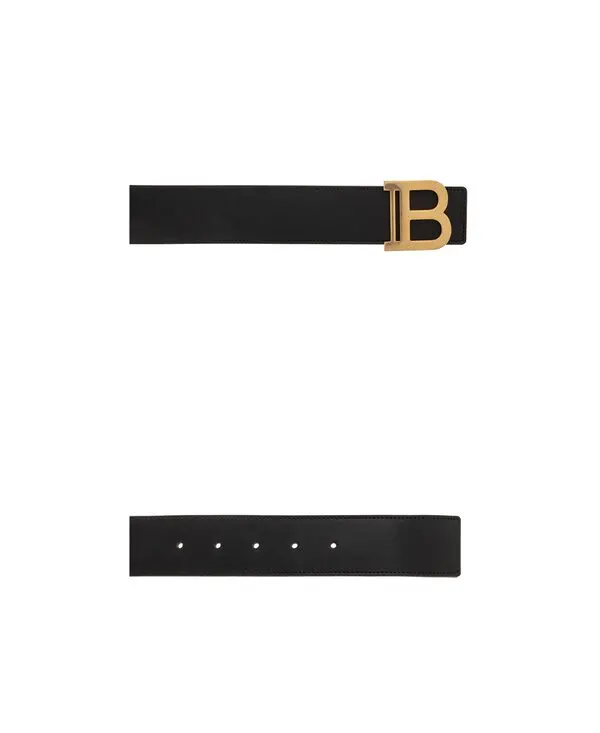 Balmain Logo Buckle Belt - Black
