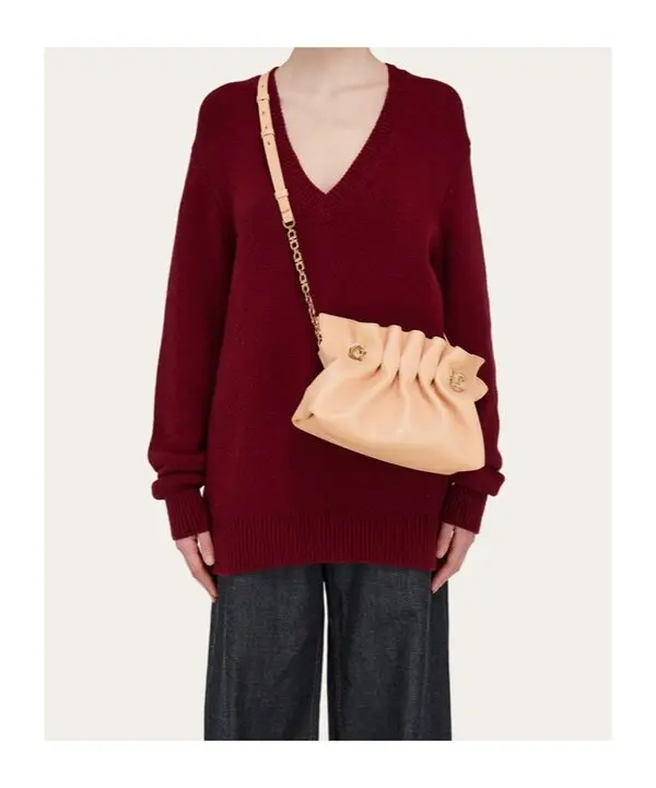 FERRAGAMO Small Gather Detailed Soft Bag - Pink