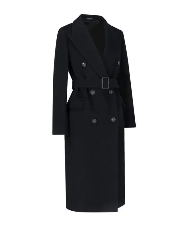 Tagliatore Jole Double-breasted Coat - Black